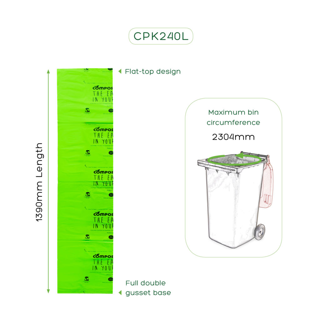 240 Litre - Carton of 100 Liners - Compost-A-Pak