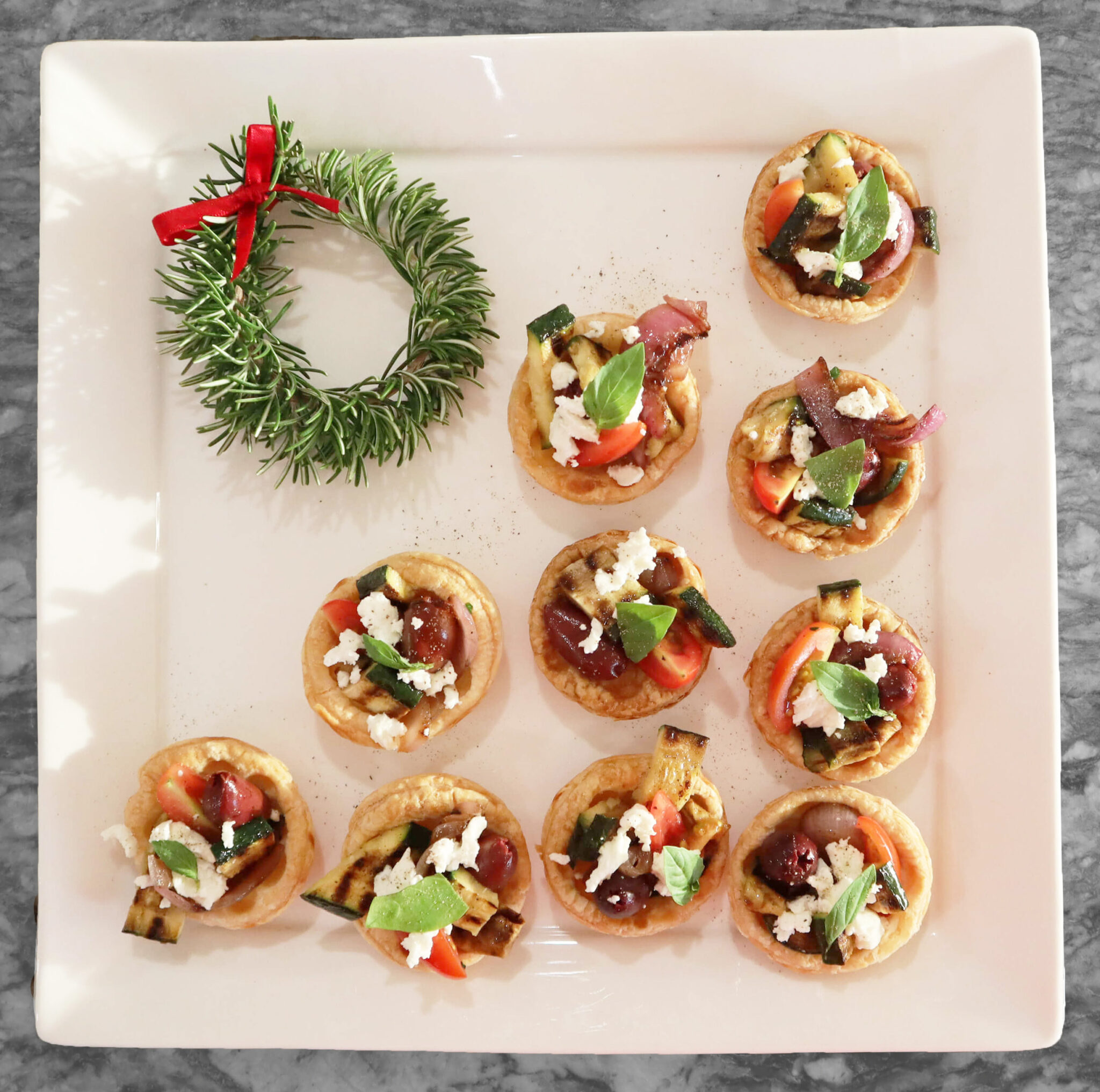 Christmas Bites - Mini Roast Veg Tarts - Compost-A-Pak